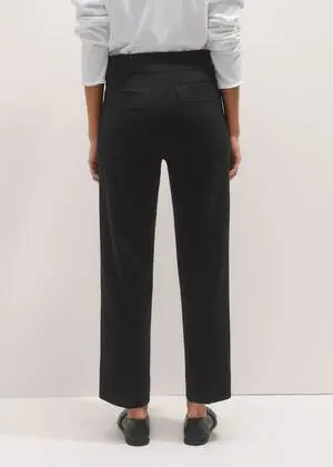 ME+EM Wool-blend Slim Crop Trousers - Black