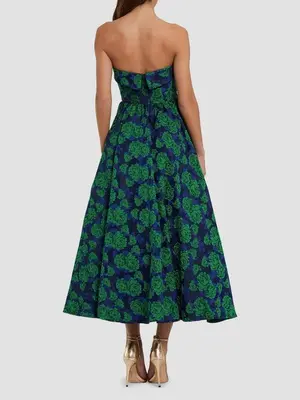 Mac Duggal Brocade Peony Strapless Cocktail Dress