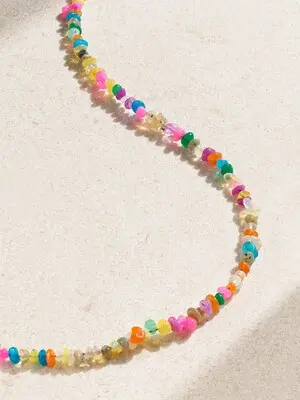 Jia Jia Mini 14-karat Gold Opal Necklace