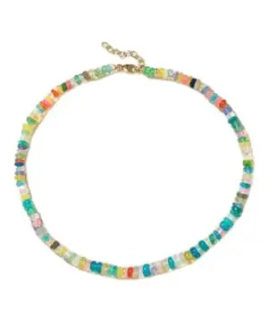 Jia Jia Gold -stone Beaded Anklet - Multi