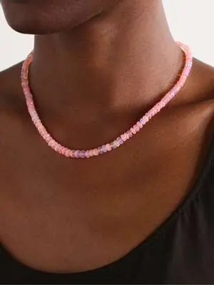 Jia Jia 14-karat Gold Opal Chain Necklace