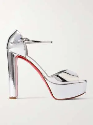CHRISTIAN LOUBOUTIN Sandaloo 130 Platform Sandals - Silver