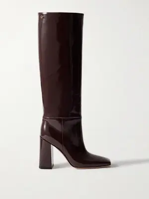 GIANVITO ROSSI Vanta 95 Patent-leather Knee Boots