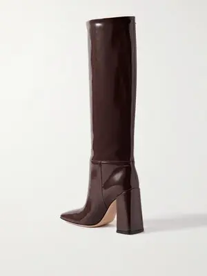 GIANVITO ROSSI Vanta 95 Patent-leather Knee Boots