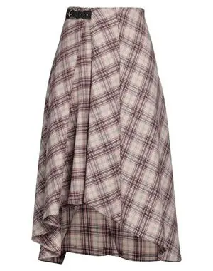 Maje Midi Skirt In Tartan Pattern