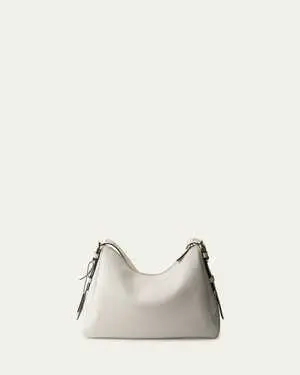 Prada Aimee Grain Leather Shoulder Bag - Nero