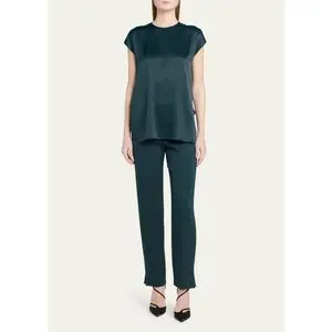 Giorgio Armani Short Sleeve Blouse - Forest
