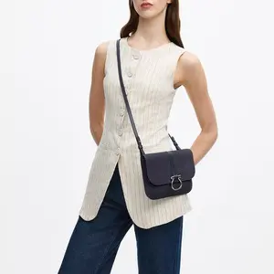 ASPINAL OF LONDON Bella Crossbody Bag In Dark Nubuck