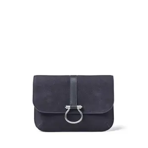 ASPINAL OF LONDON Bella Crossbody Bag In Dark Nubuck
