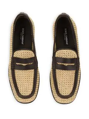 Dolce & Gabbana Raffia Loafers