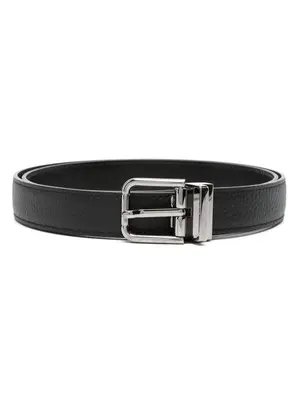 Dolce & Gabbana Logo-embossed Buckle Belt - 80999 Nero