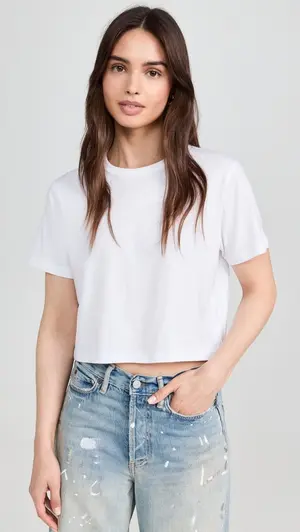 Sold Out NYC Cropped Perfect Tee - White