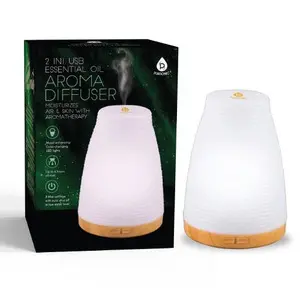 PURSONIC 2-in-1 Usb Essential Oil Aroma Diffuser - Brown Color