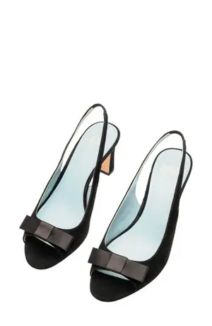 FRANCES VALENTINE Reese Slingback Sandal - Black