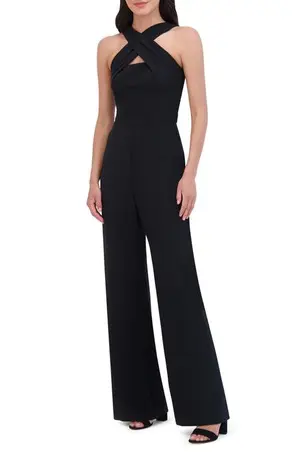 Vince Camuto Signature Cross Neck Jumpsuit