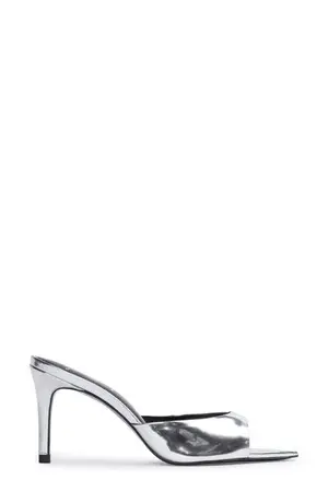 BLACK SUEDE STUDIO Brea Pointed Toe Sandal - Silver Mirror Metallic