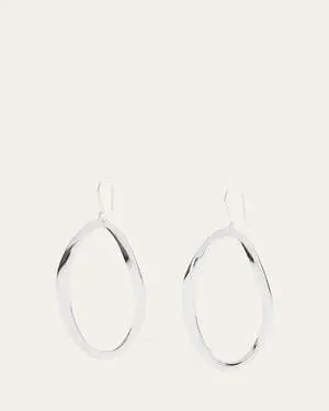 Ippolita Sterling Wavy Oval Drop Earrings - Silver