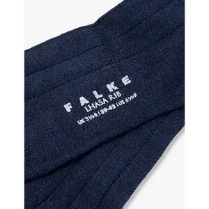 Falke Lhasa Ribbed Woven-blend Socks - Dark Navy