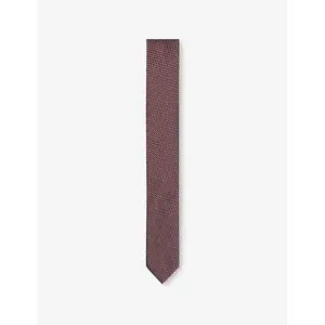 Hugo Jacquard-pattern Silk-blend Tie - Open Pink