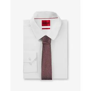 Hugo Jacquard-pattern Silk-blend Tie - Open Pink