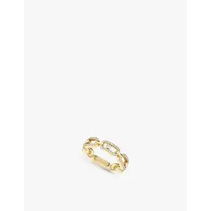 Messika Move Link Pavé Diamond Ring - Yellow Gold