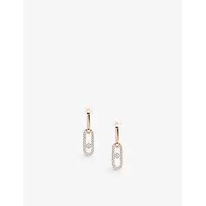 Messika 18ct Gold And 0.85ct Diamond Earrings Pink Gold