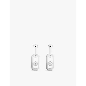 Messika So Move Xl 18ct Gold And Diamond Earrings - White Gold