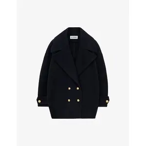 Loewe Pebble Button-embellished Wool Coat