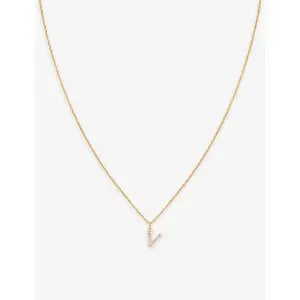 ASTRID & MIYU Initial Pendant Necklace - 18ct Gold