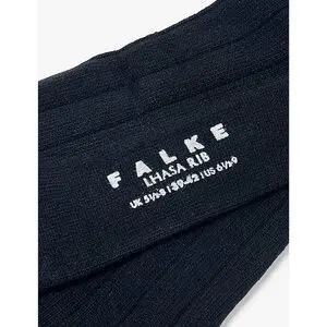 Falke Lhasa Ribbed Woven-blend Socks - Black