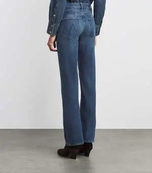 MOTHER The Kick It Straight Leg Jeans - Blue