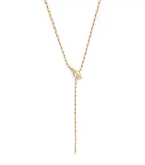 Jacquie Aiche Yellow Snake Y-necklace - Gold