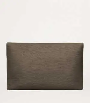 Saint Laurent Leather Cassandre Envelope Pouch