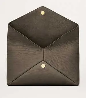 Saint Laurent Leather Cassandre Envelope Pouch