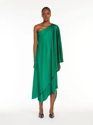 Max Mara One-shoulder Silk Dress