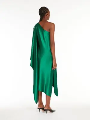 Max Mara One-shoulder Silk Dress