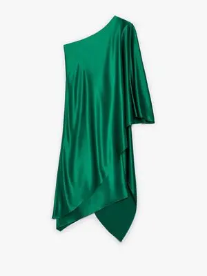 Max Mara One-shoulder Silk Dress