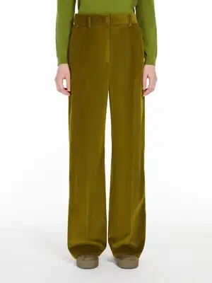 Max Mara Wide-leg Velvet Trousers