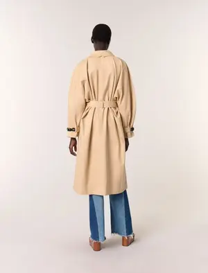 Maje Cotton Long Trench Coat