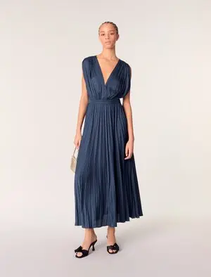 Maje Pleated Maxi Dress