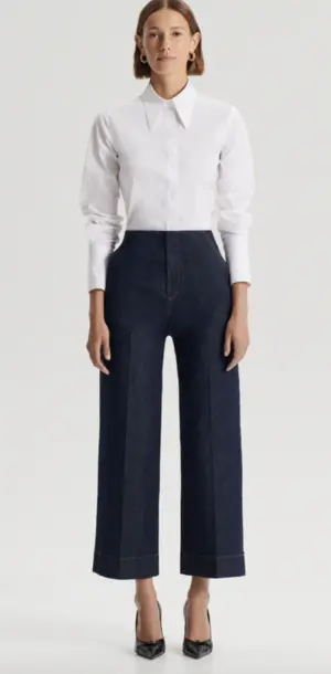 Scanlan Theodore Denim Cropped Jean Indigo