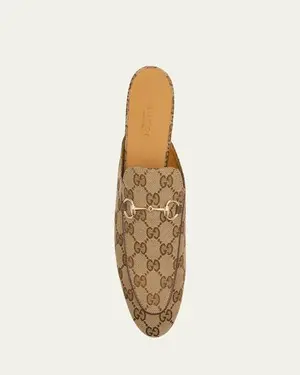 Gucci Princetown Gg Canvas Loafer Mules