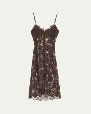chinese dress ladies Michael Kors Collection Lace Tiered Silk Gown