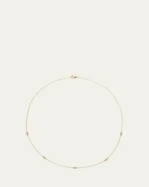 Pamela Love 14k Yellow Gold Station Necklace - Diamond
