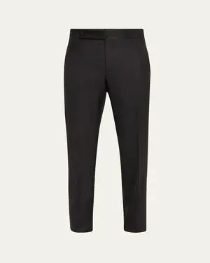 Giorgio Armani Solid Formal Tuxedo Pants - Black