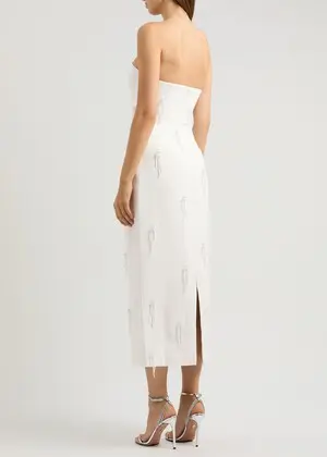 Oddmuse Embellished Strapless Midi Dress