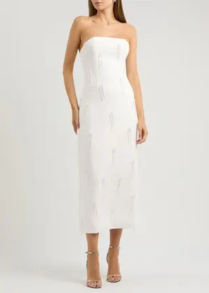 Oddmuse Embellished Strapless Midi Dress