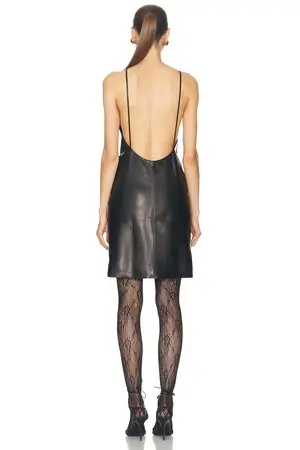 Saint Laurent Leather Mini Dress