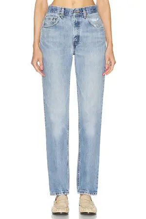 ALIGRACE Vintage High Rise Slim Straight Jeans