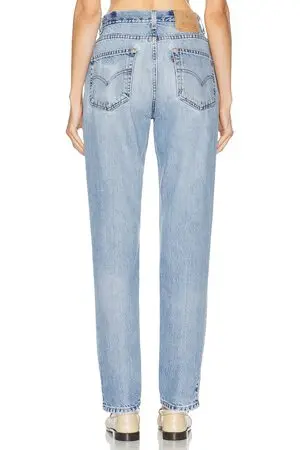 ALIGRACE Vintage High Rise Slim Straight Jeans